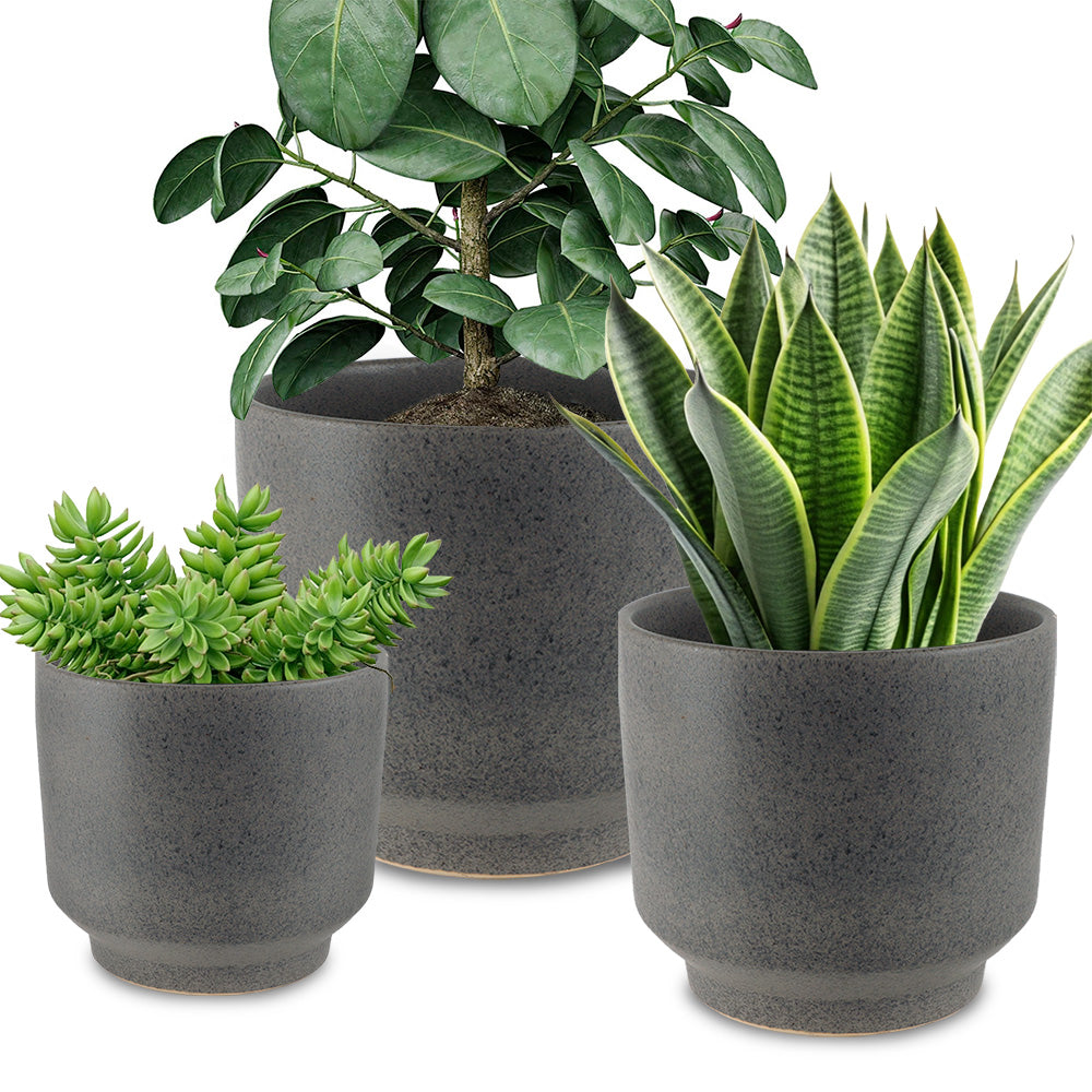 Macetas de Cerámica Grandes para Exteriores e Interiores 3 Pz. - – Redlemon