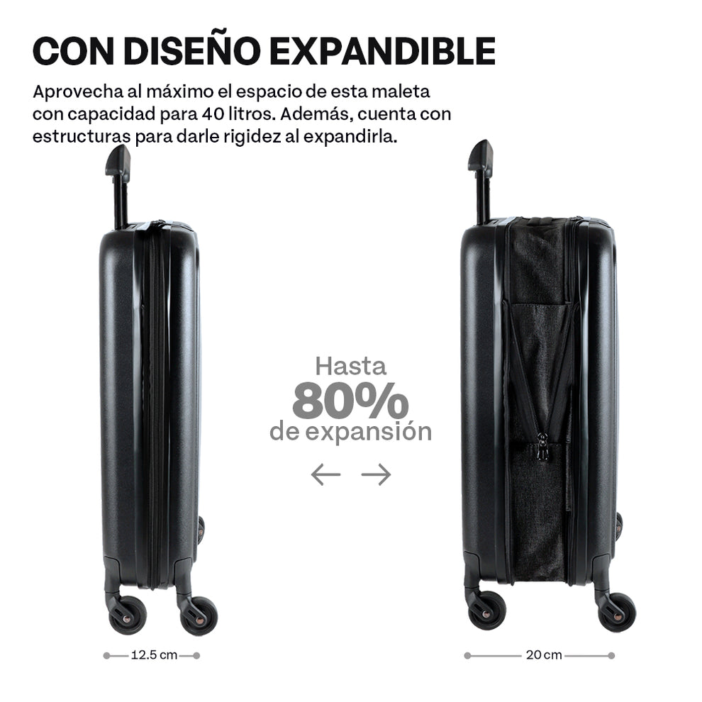 Maleta Carry On 20” Expandible Equipaje de Mano Plegable con Candado ...