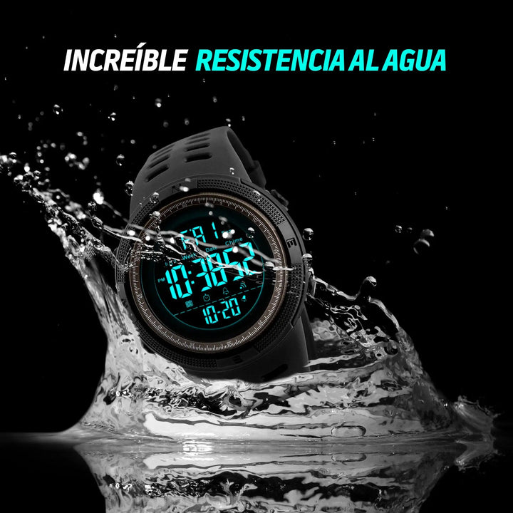 Reloj Deportivo Resistente Agua Digital, Alarma, Cronómetro 1251 ...
