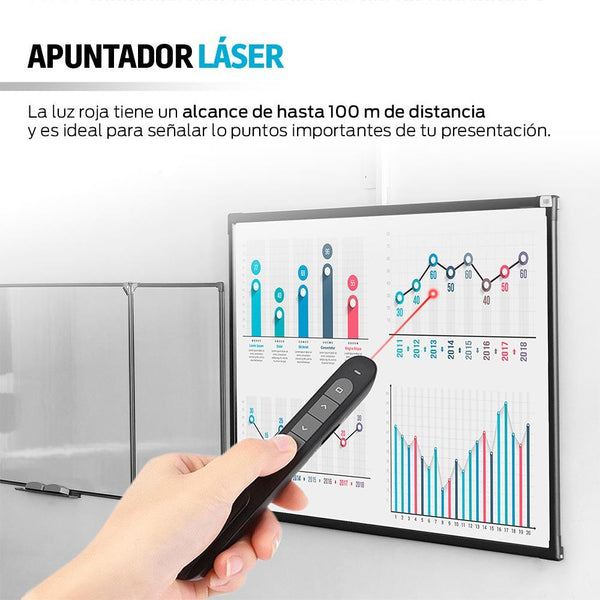 Apuntador Láser y Presentador Inalámbrico USB Universal Redlemon