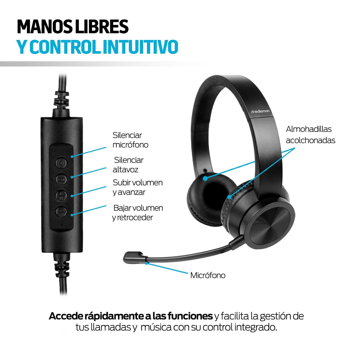 Audífonos Alámbricos de Diadema USB con Micrófono tipo Call Center ...