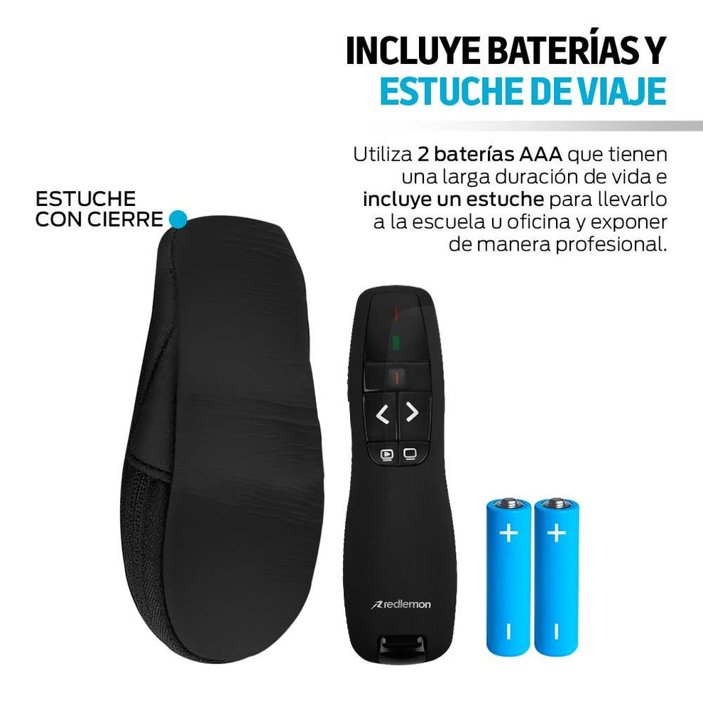 Apuntador Láser y Presentador Inalámbrico para Windows y Mac Redlemon